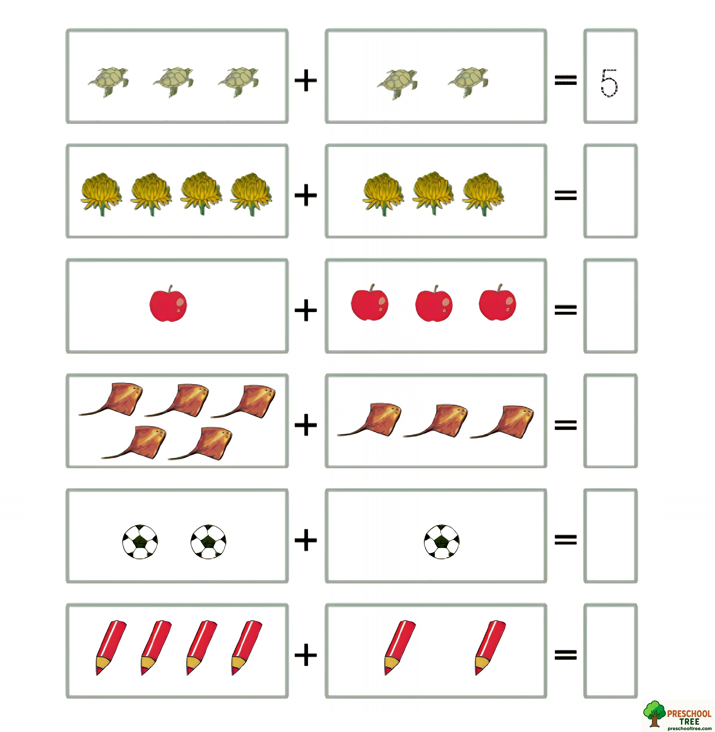 Addition Worksheets Preschool New - PRESCHOOLTREE